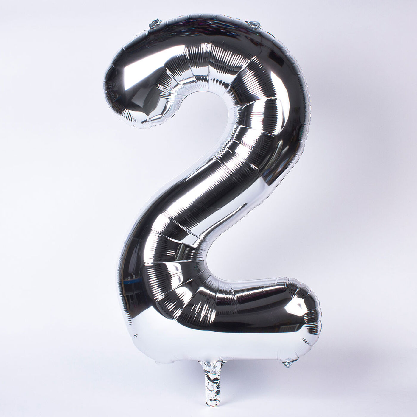 Silver Giant Number Helium Balloons 0-9 - INFLATED