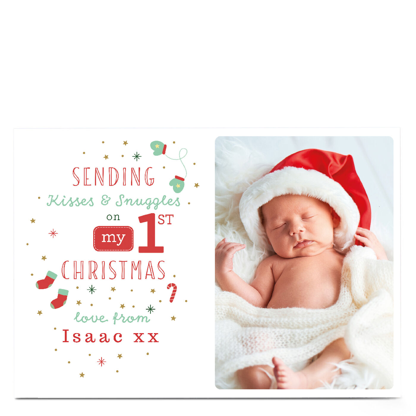 Buy Photo Christmas Card - On my First Christmas, From Baby for GBP 2. ...