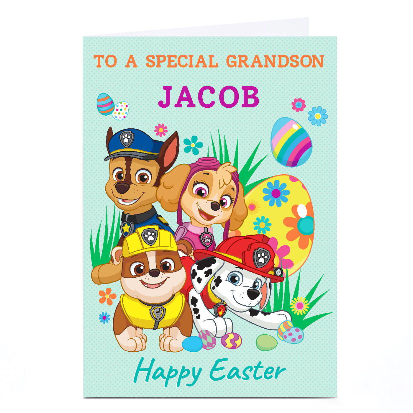Buy Personalised Paw Patrol Easter Card - Paw Patrol Grandson for GBP 2 ...