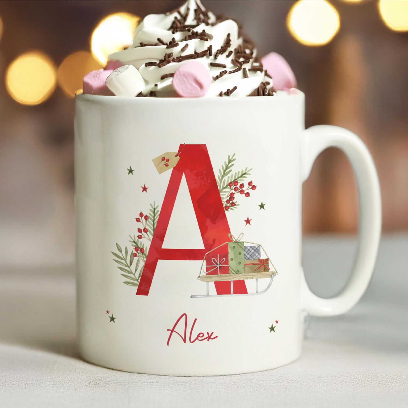 Buy Personalised Christmas Initial Mug for GBP 9.99 | Card Factory UK
