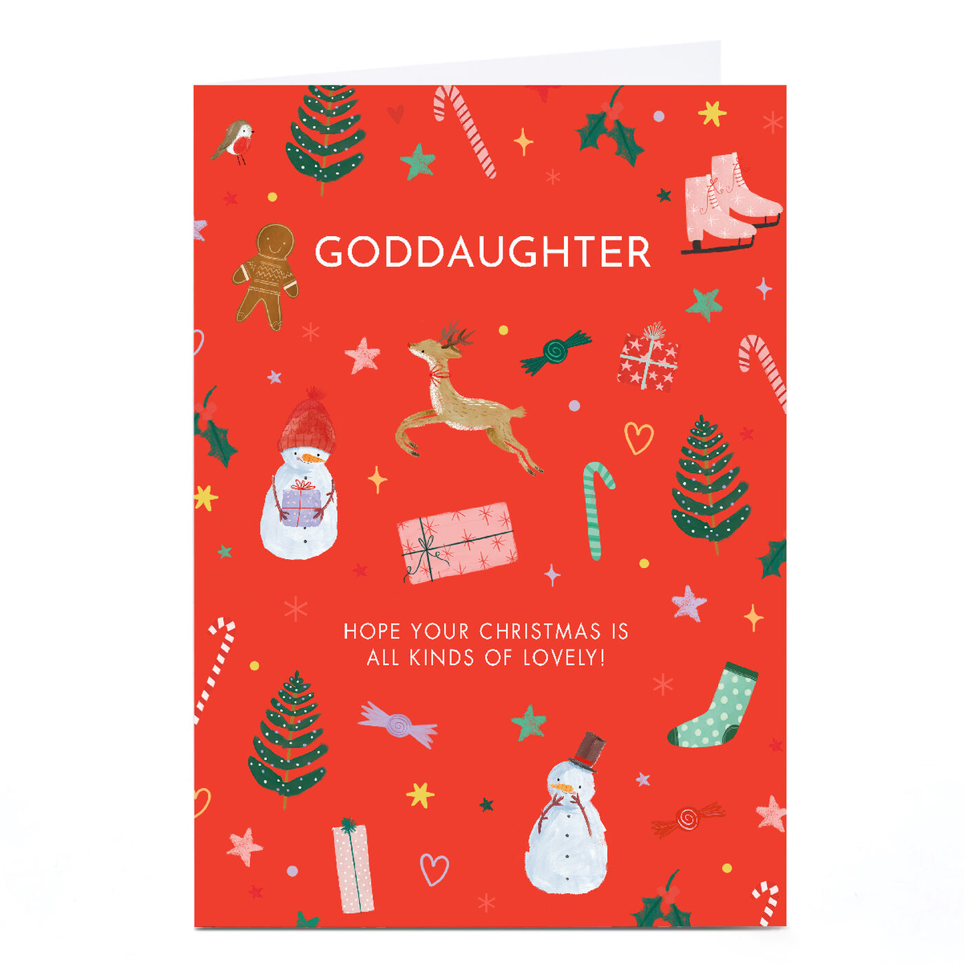 Buy Personalised Christmas Card - All Kinds of Lovely, Goddaughter for ...