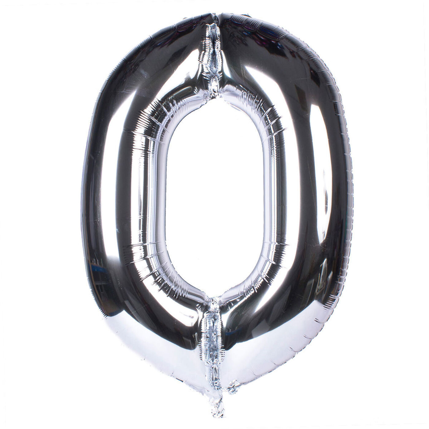 Buy Silver Number 0 Foil Giant Helium Balloon - Uninflated for GBP 7.99 ...