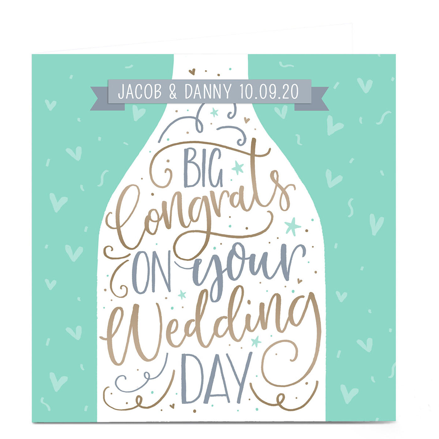 Buy Personalised Nikki Whiston Wedding Card - Big Congrats for GBP 2.99 ...