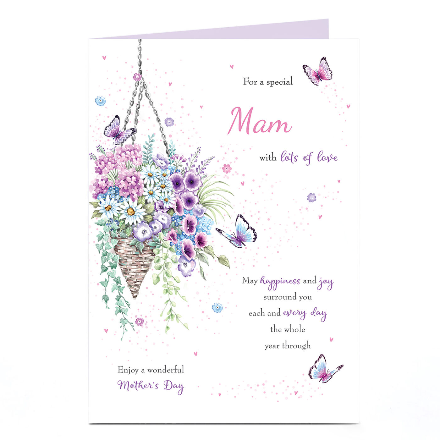 Buy Personalised Mother's Day Card - Happiness & Joy, Mam for GBP 2.99 ...