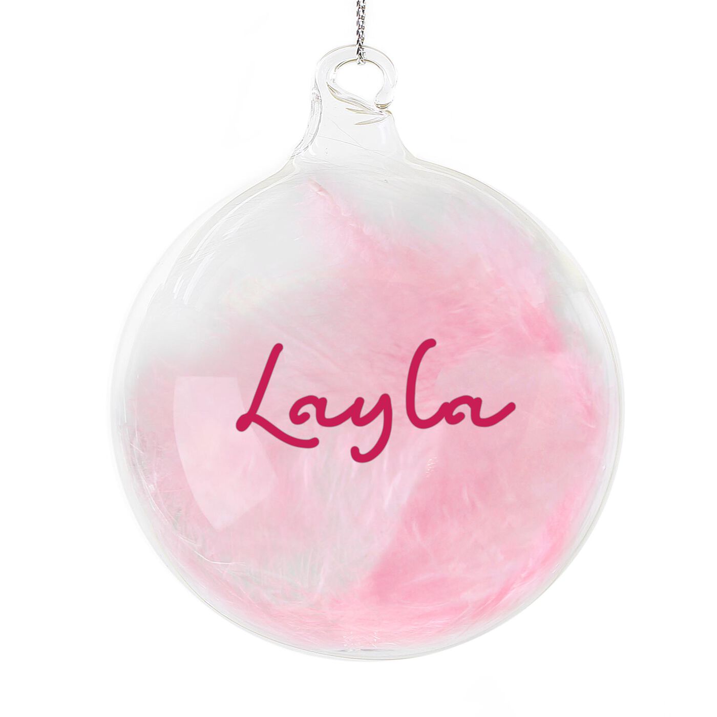Buy Personalised Pink Feather Bauble for GBP 9.99 | Card Factory UK