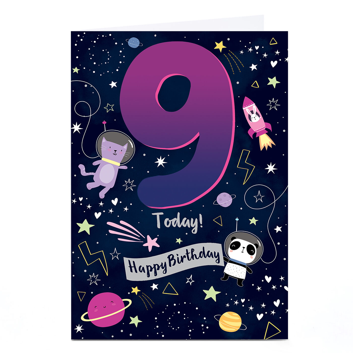 Buy 9th Birthday Card - Outer Space 9 Today for GBP 1.99 | Card Factory UK