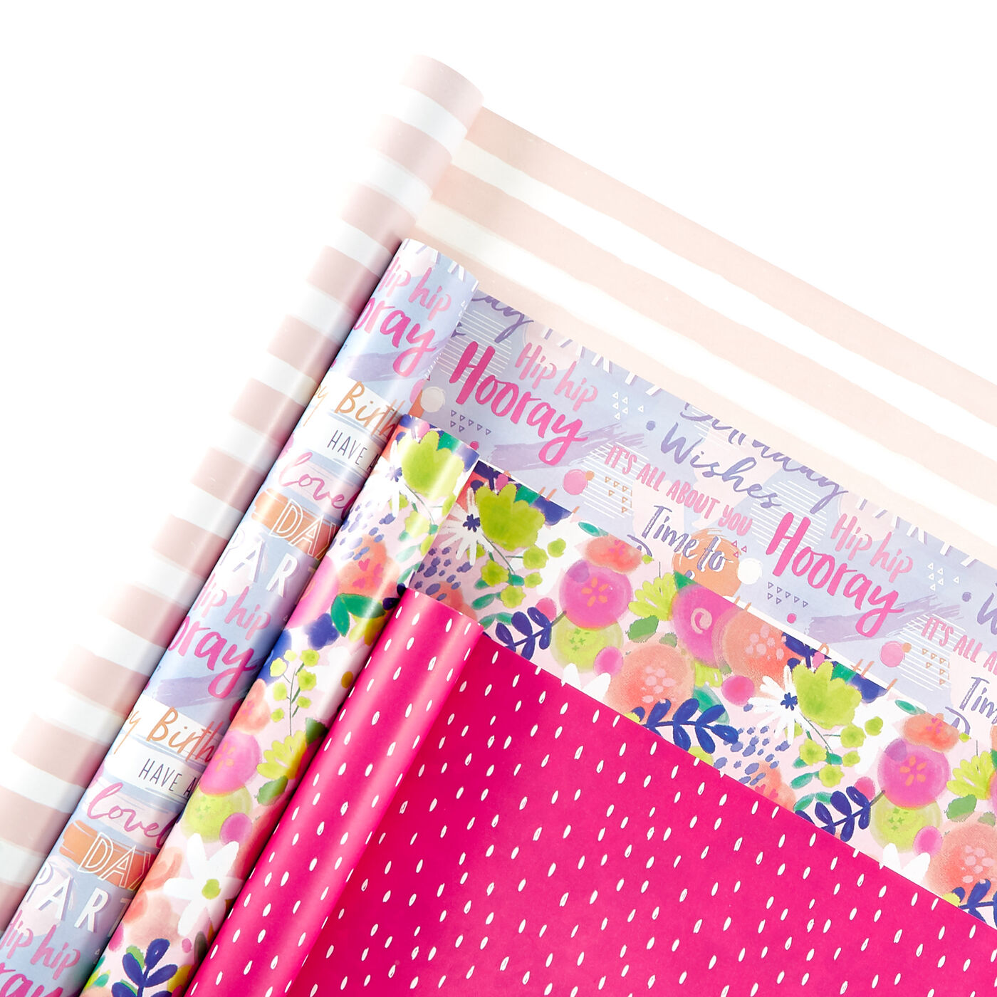 Buy Assorted Pretty Wrapping Paper - 4 Rolls for GBP 3.96 | Card Factory UK