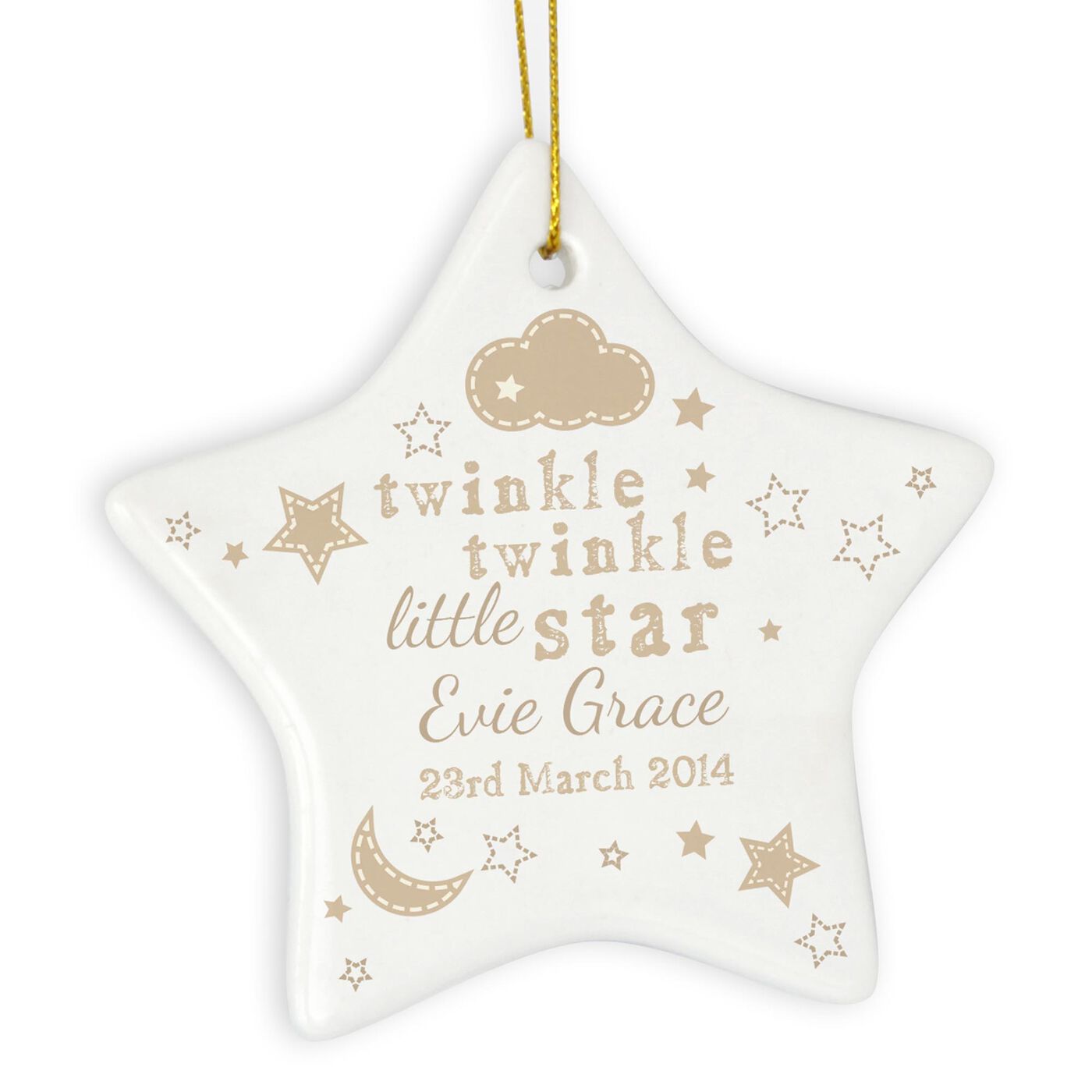 Buy Personalised Twinkle Twinkle Ceramic Star Decoration for GBP 8.99 ...