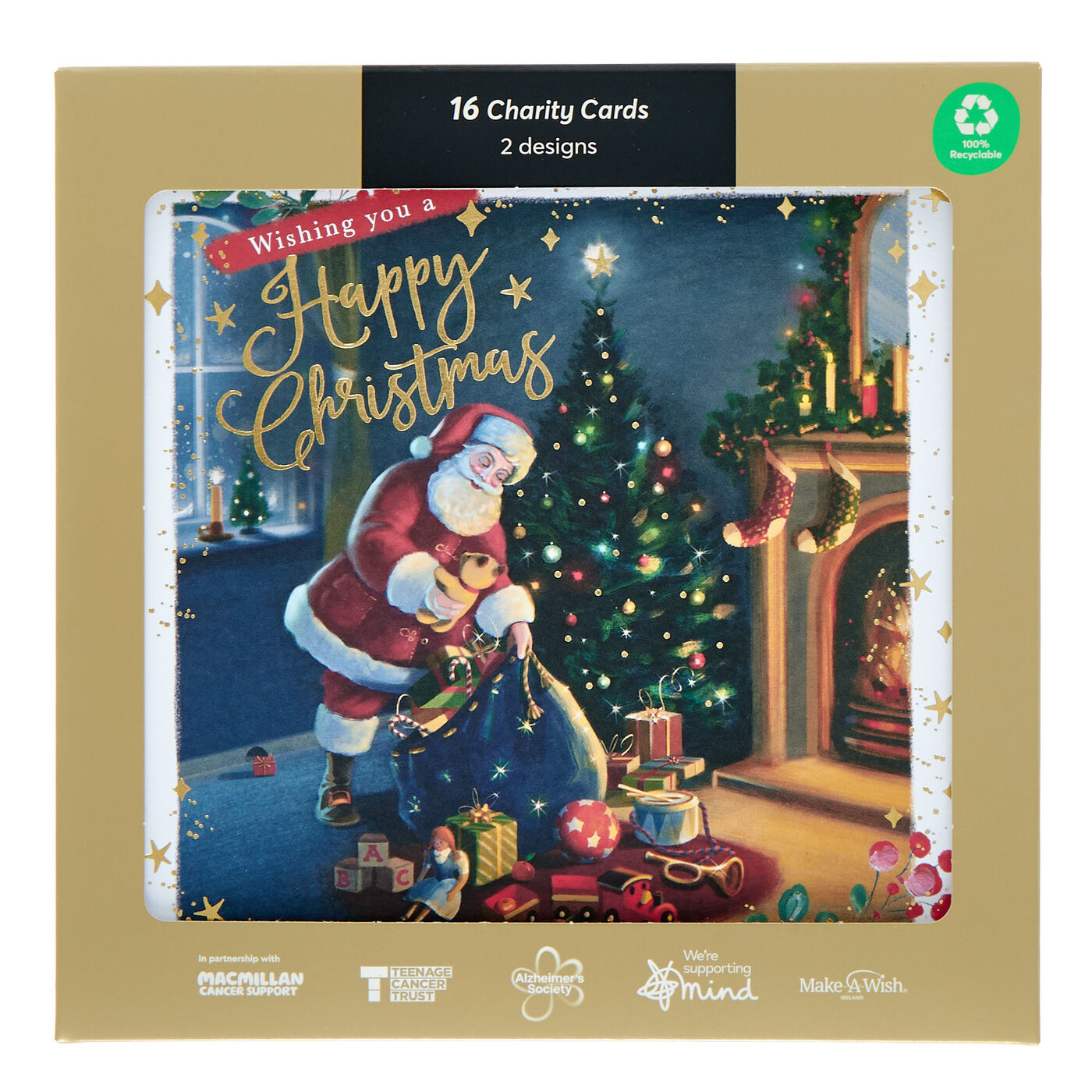 Buy 16 Charity Christmas Cards - Traditional Santa (2 Designs) for GBP ...