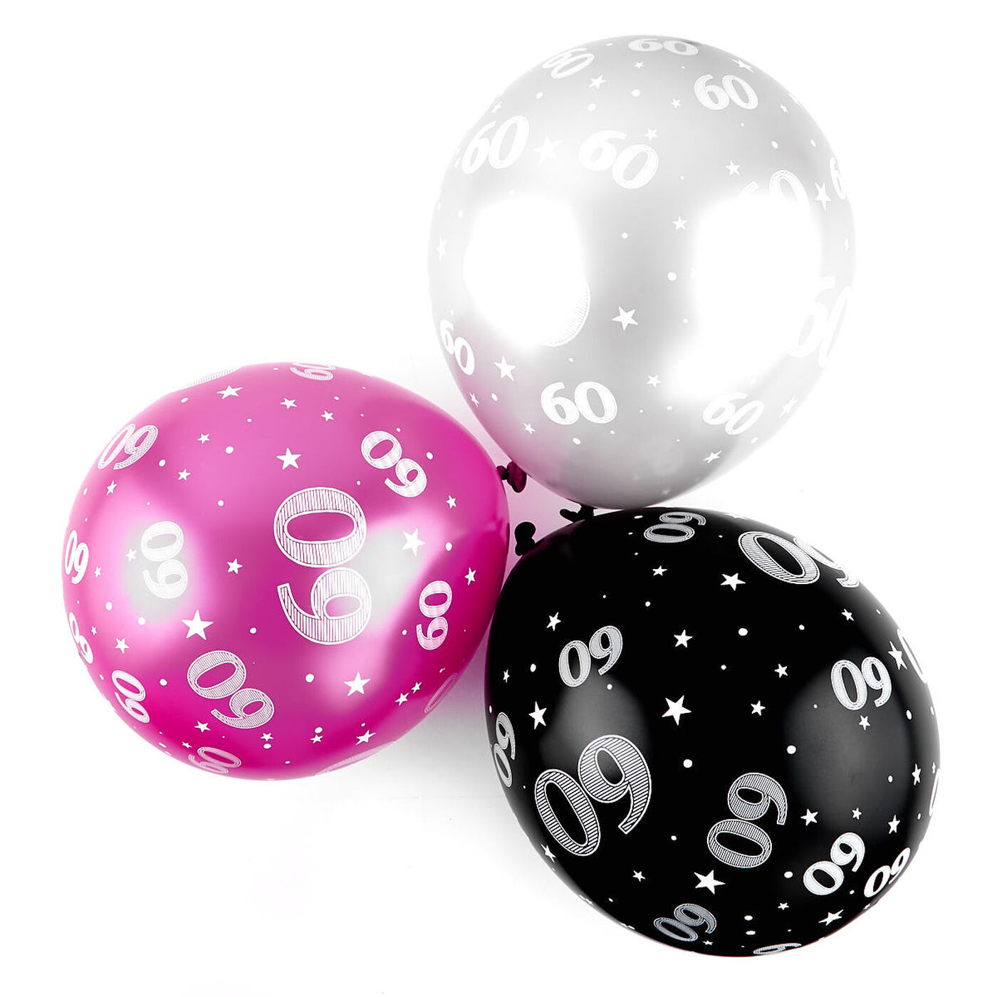 Buy Pink 60th Birthday Helium Latex Balloons - Pack Of 6 for GBP 1.49 ...