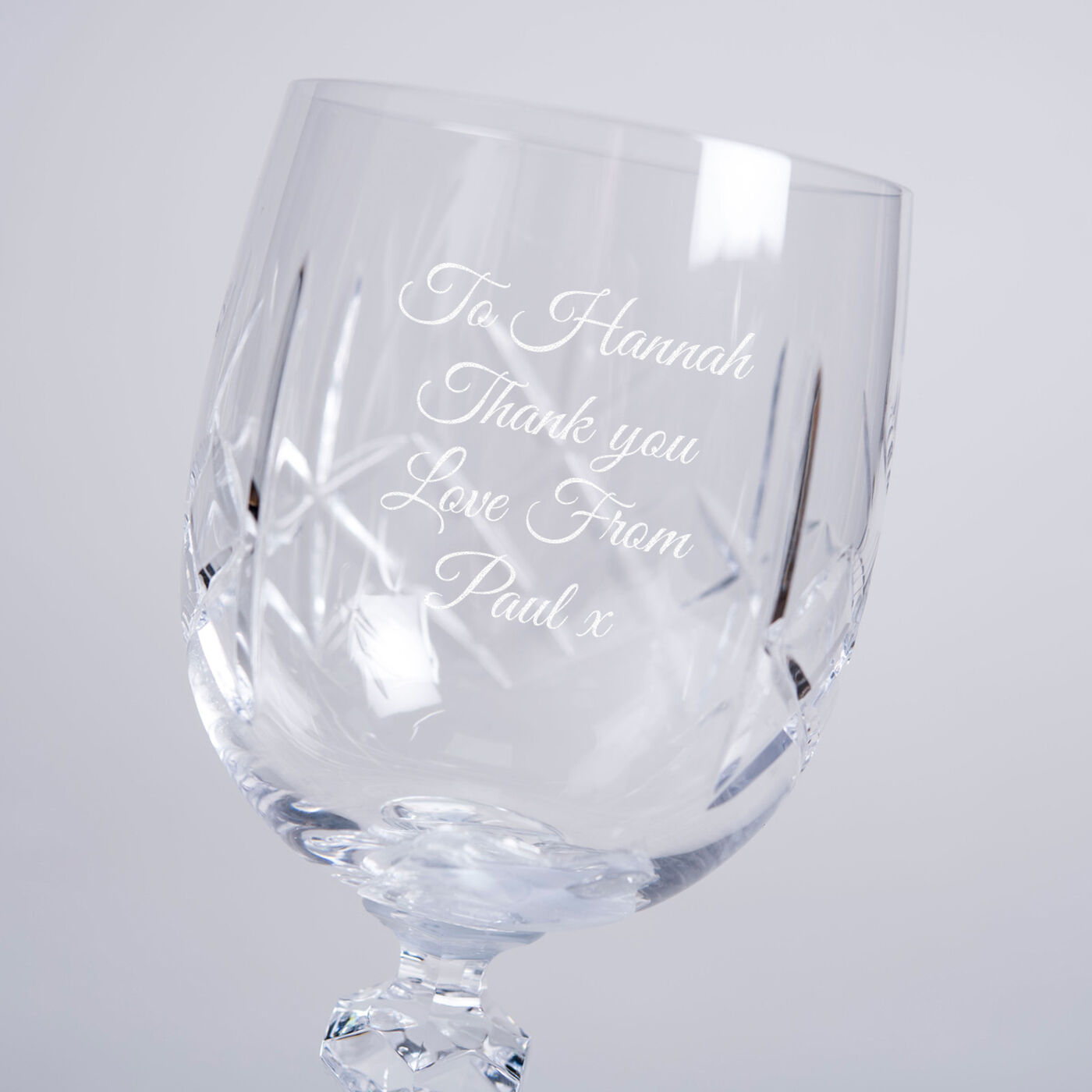 Buy Personalised Cut Crystal Wine Glass - Message for GBP 21.99 | Card ...
