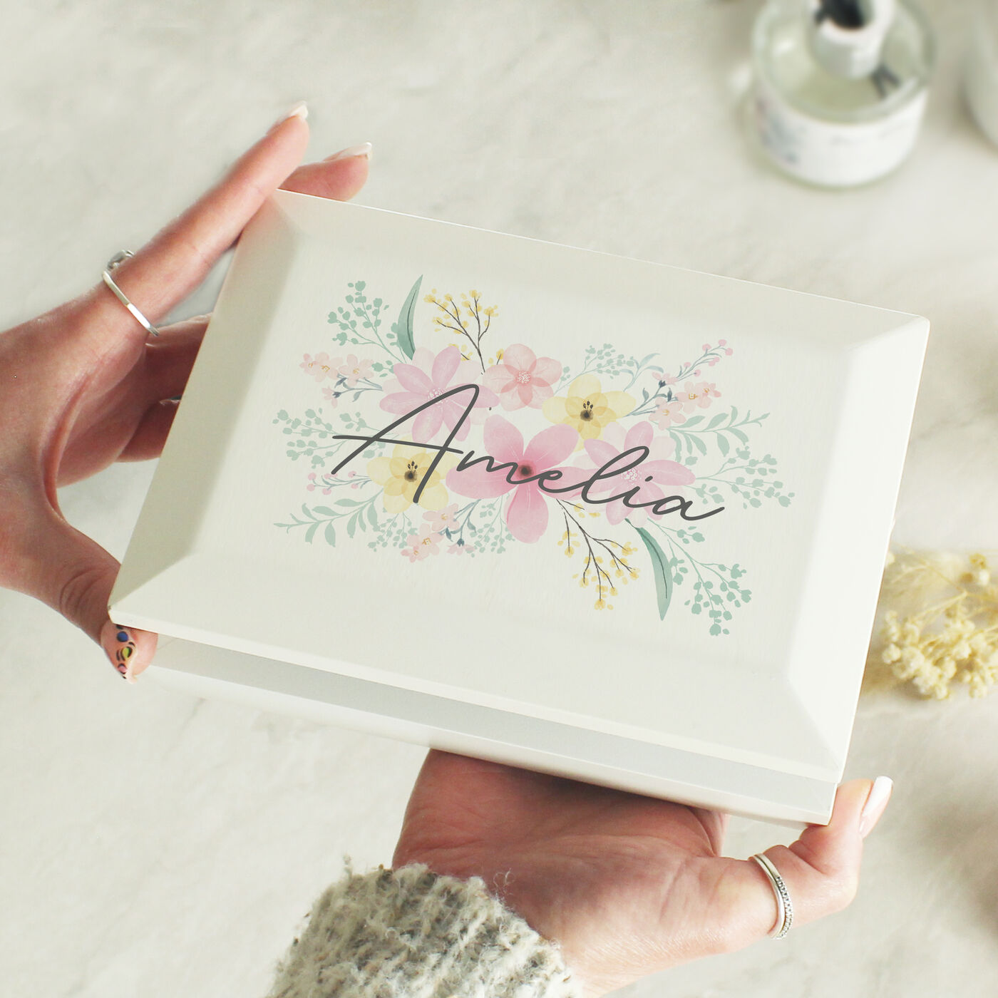 Buy Personalised Watercolour Jewellery Box for GBP 24.99 | Card Factory UK