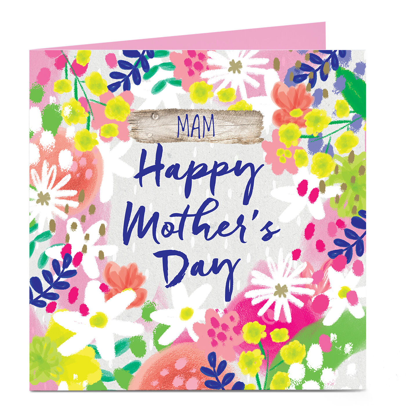 Buy Personalised Mother's Day Card - Colourful Flowers, Mam for GBP 3. ...