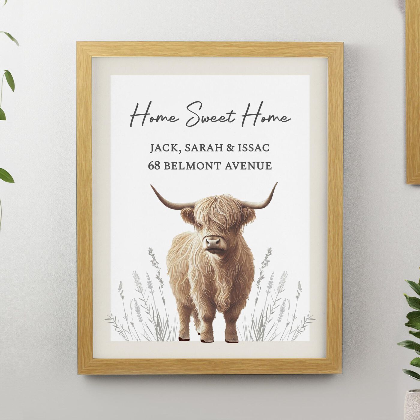 Buy Personalised Highland Cow Oak Poster Frame for GBP 16.99 | Card ...