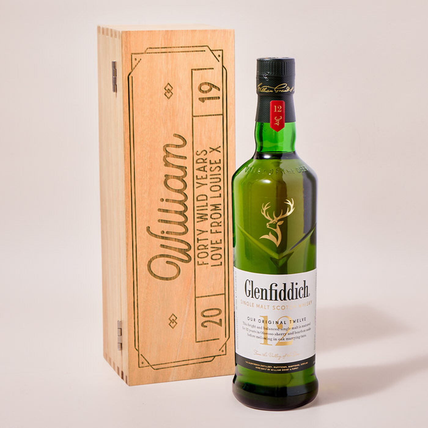 Buy Engraved Luxury Wooden Whisky Box Glenfiddich Whisky - Classic for ...