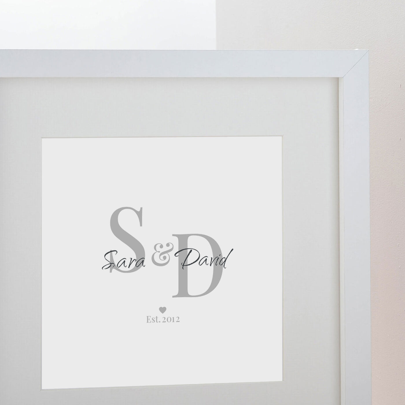 Buy Personalised Square Framed Print - Initials and Names for GBP 19.99 ...