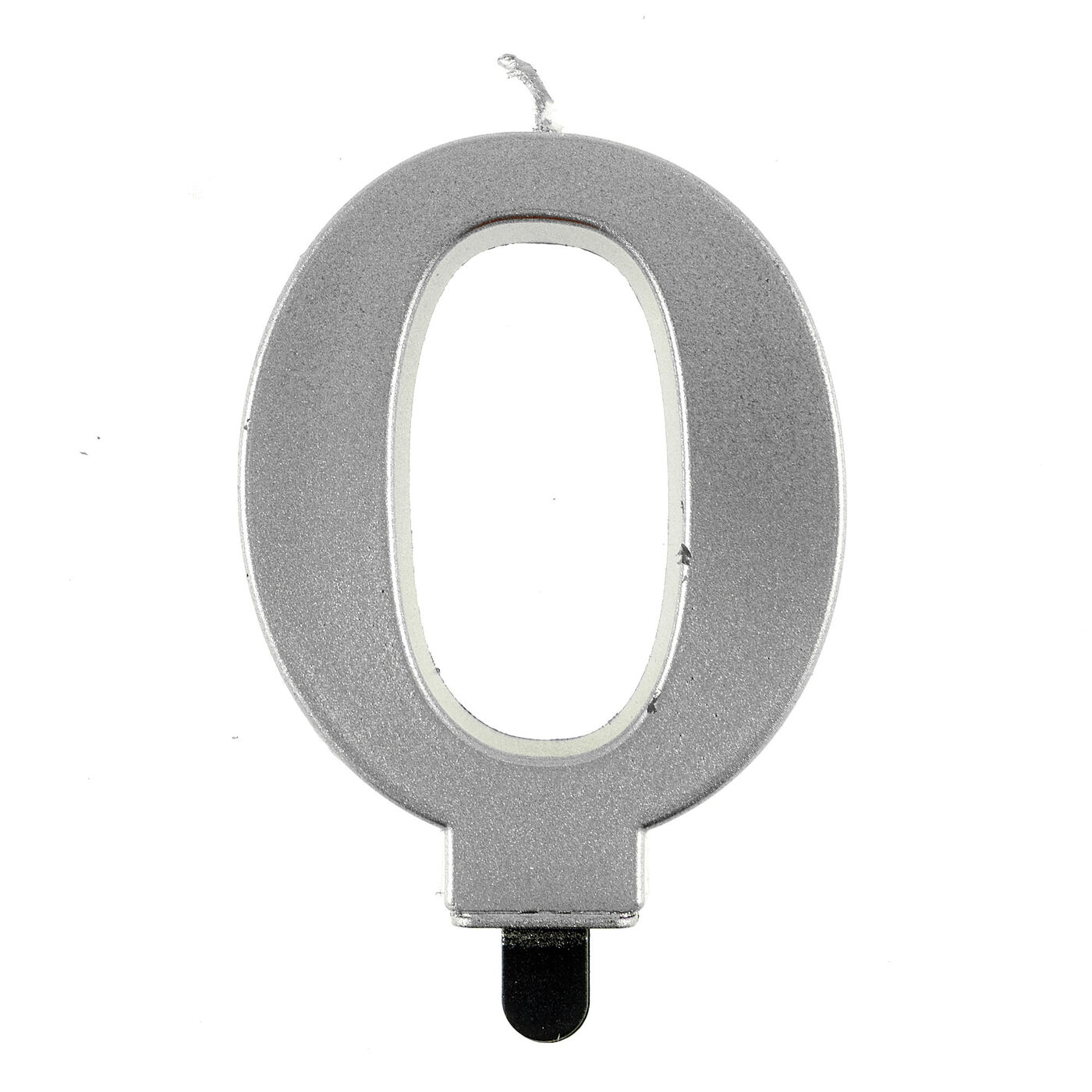 Buy Silver Number 0 Cake Candle for GBP 1.29 | Card Factory UK