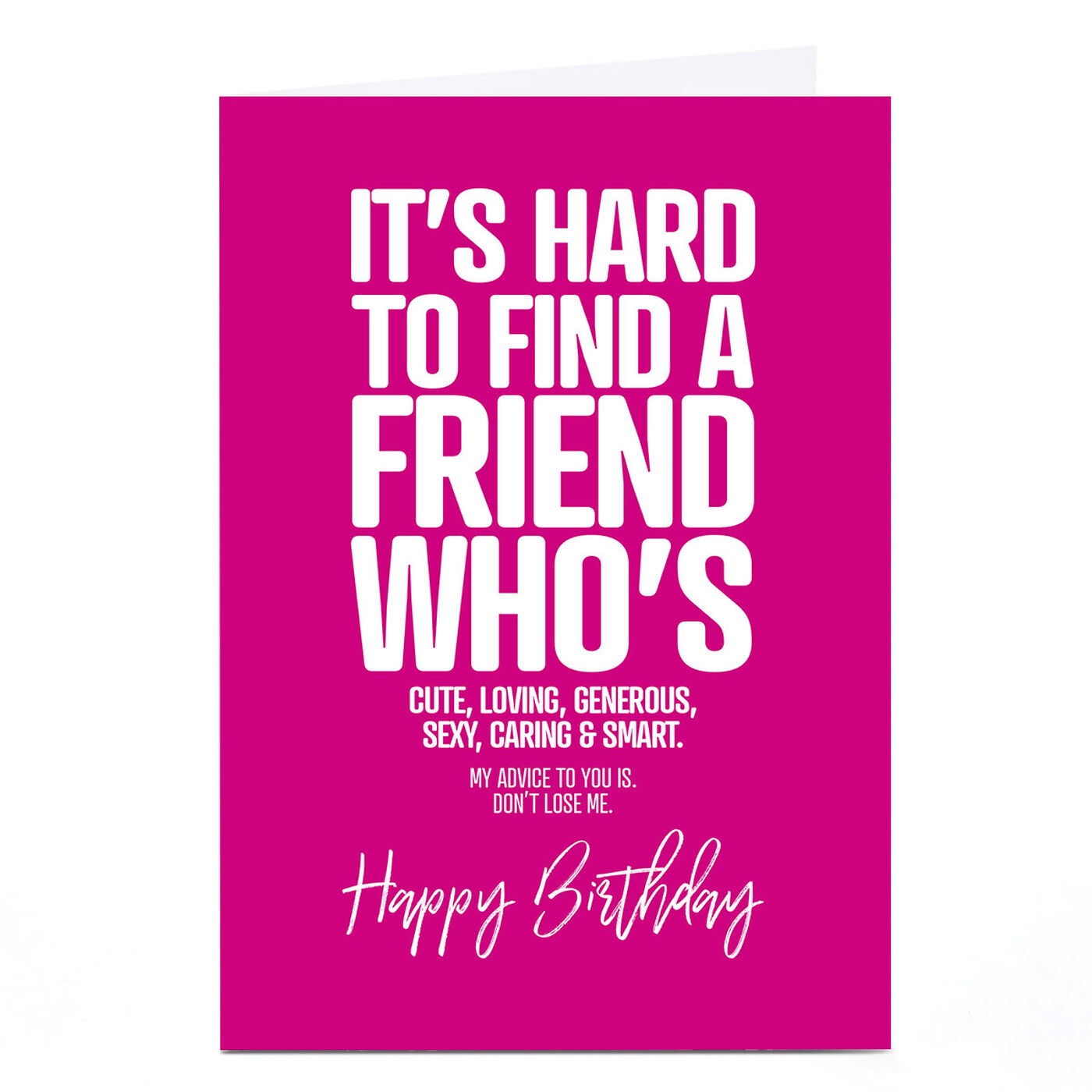 Buy Personalised Punk Birthday Card - Hard To Find A Friend for GBP 2. ...