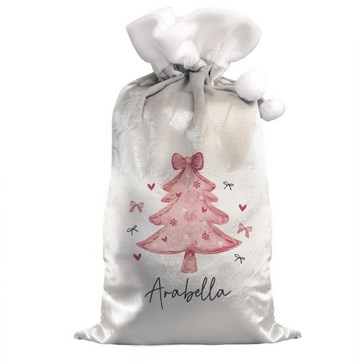 Buy Personalised Pink Bows Christmas Tree Sack for GBP 19.99 | Card ...