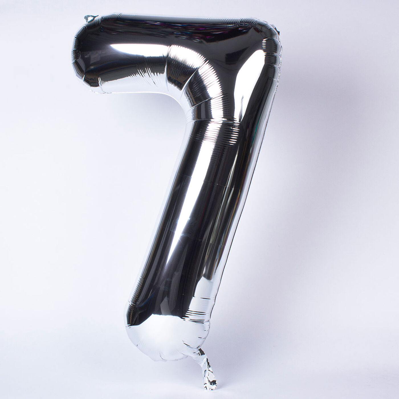 Silver Giant Number Helium Balloons 0-9 - INFLATED