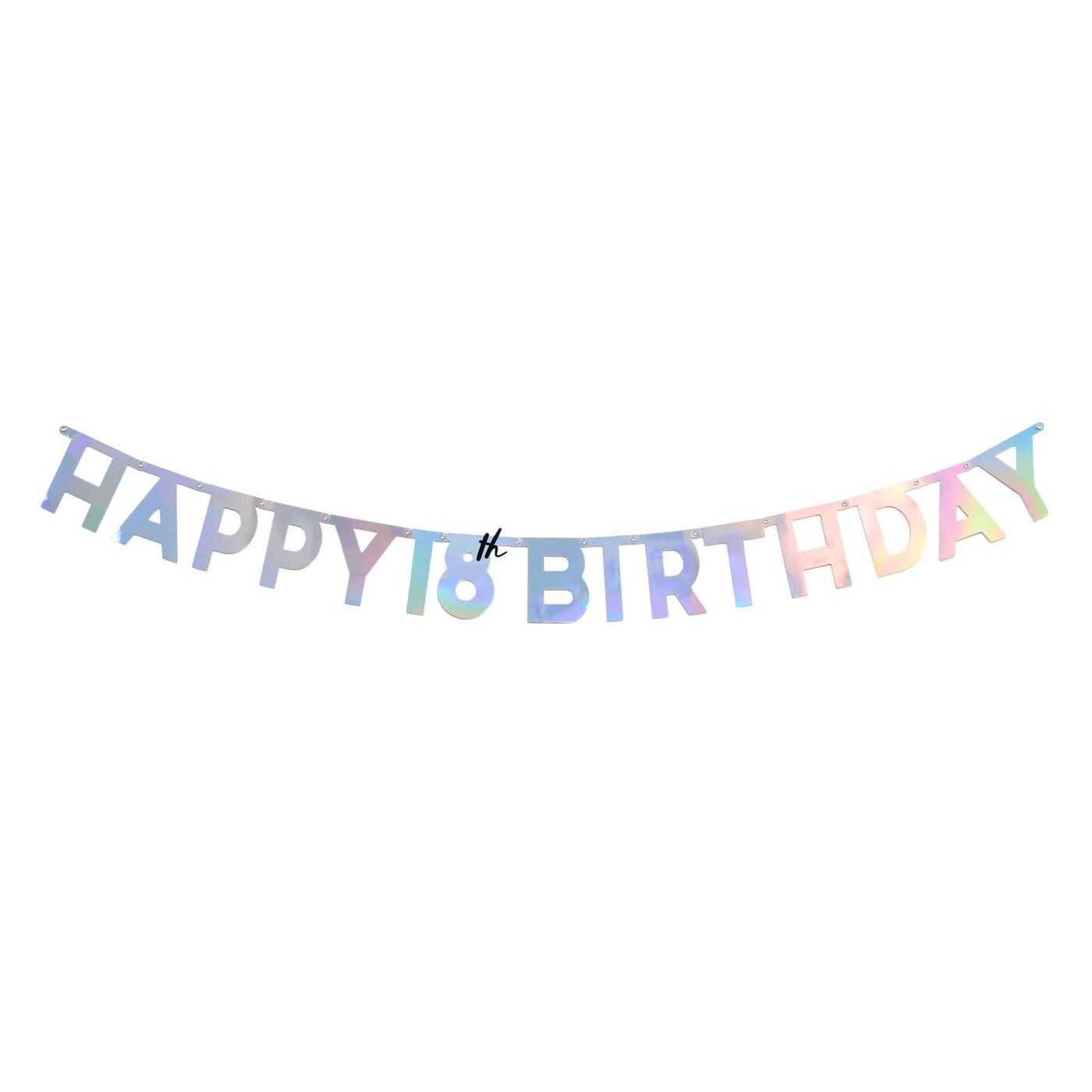 Buy Silver Happy 18th Birthday Letter Banner for GBP 2.49 | Card Factory UK