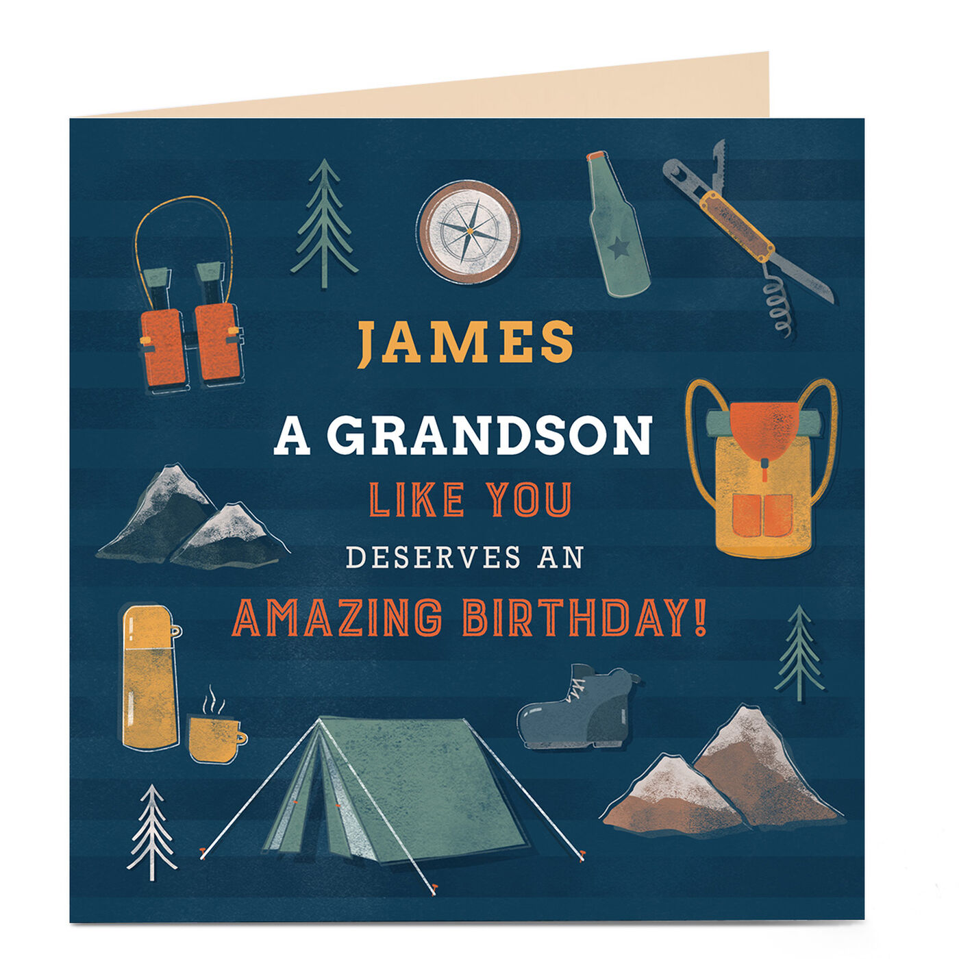 Buy Personalised Birthday Card - Camping Gear for GBP 2.99 | Card ...