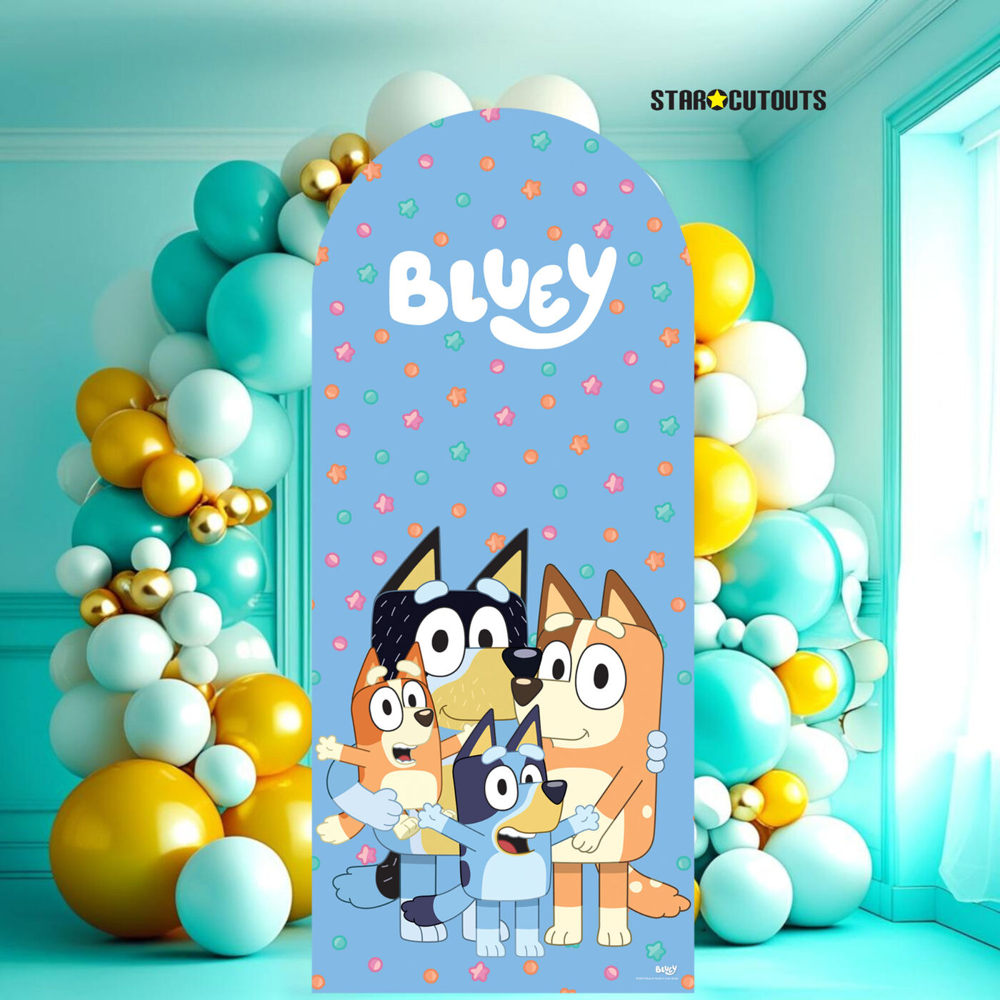 Buy Bluey Family Large Backdrop Cardboard Cutout for GBP 38.99 | Card ...