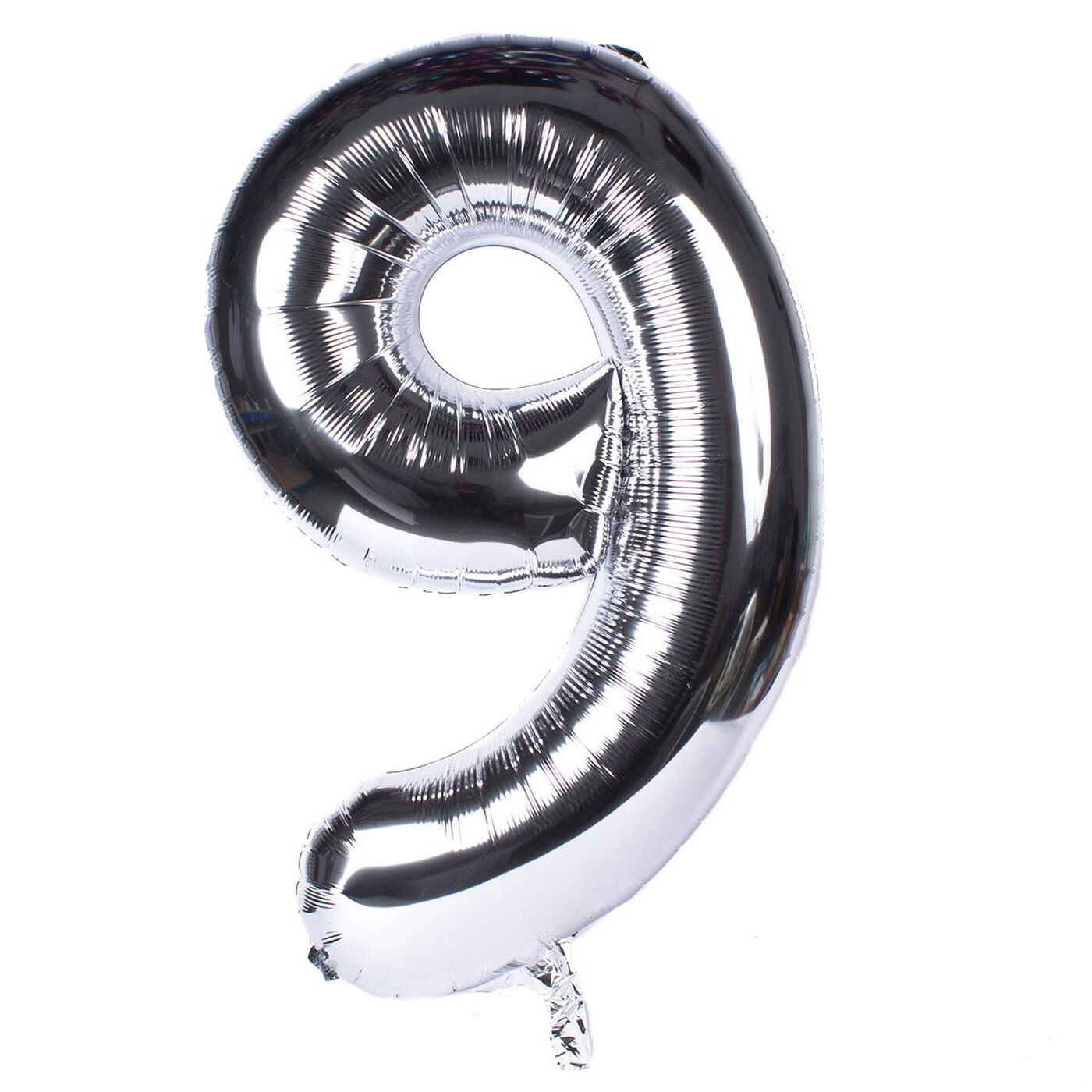 Silver Giant Number Helium Balloons 0-9 - INFLATED