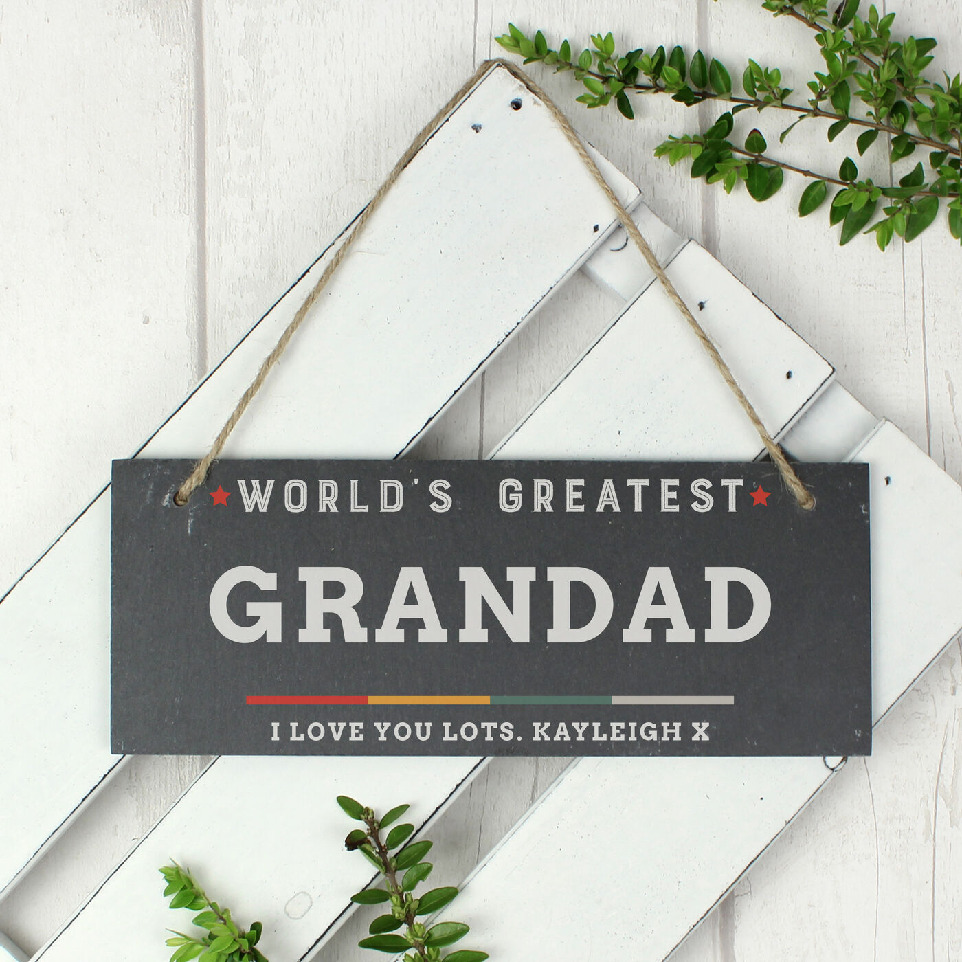 Buy Personalised World's Greatest Hanging Slate Sign for GBP 9.99 ...