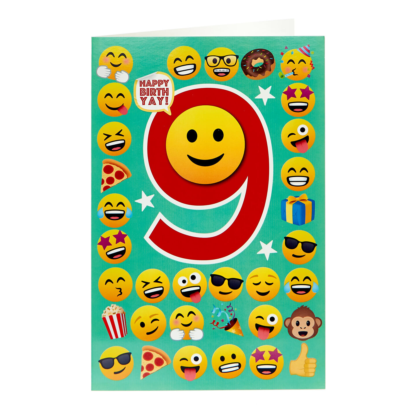 Buy Emoji 9th Birthday Card for GBP 0.99 | Card Factory UK