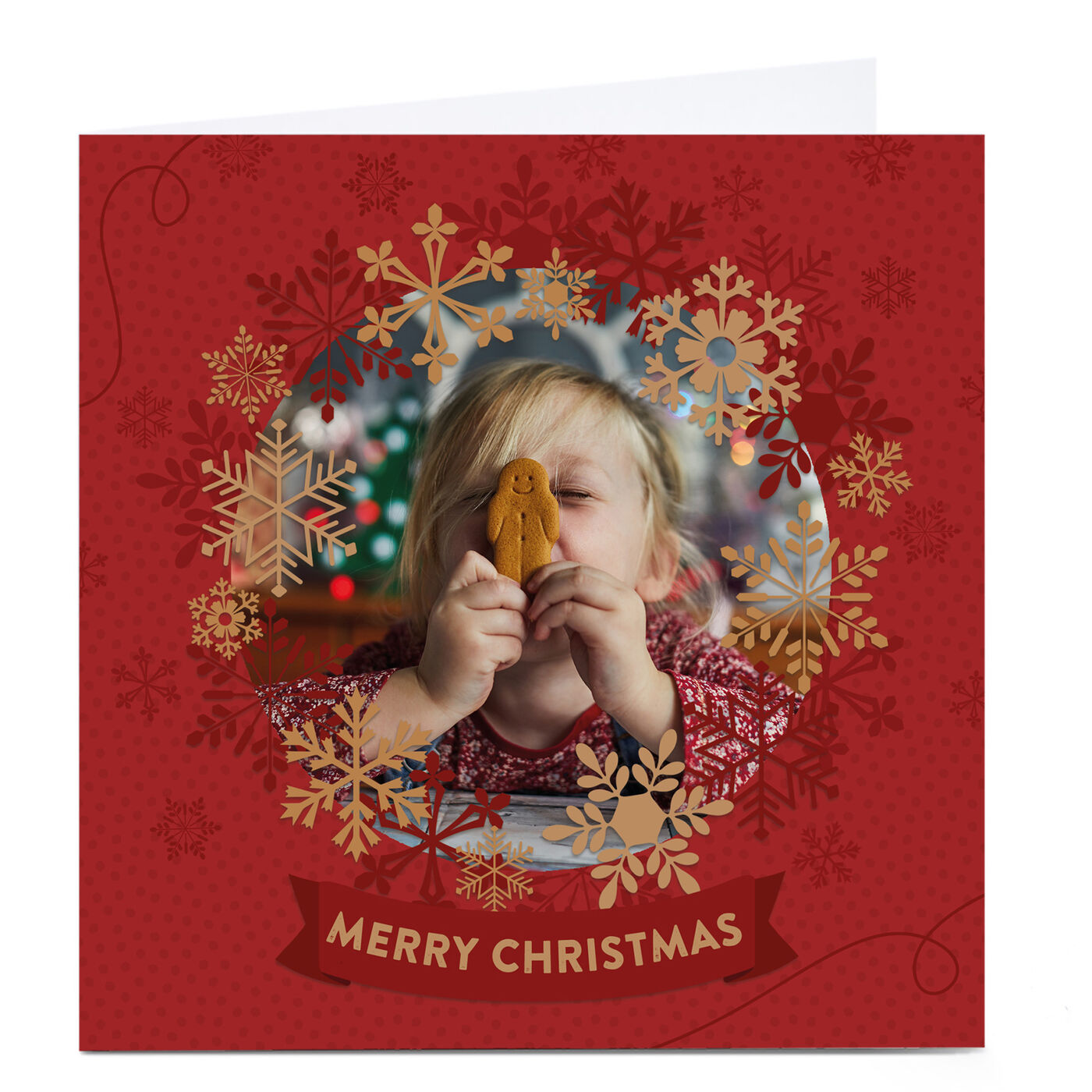Buy Photo Christmas Card - Merry Christmas Red & Gold for GBP 2.99 ...