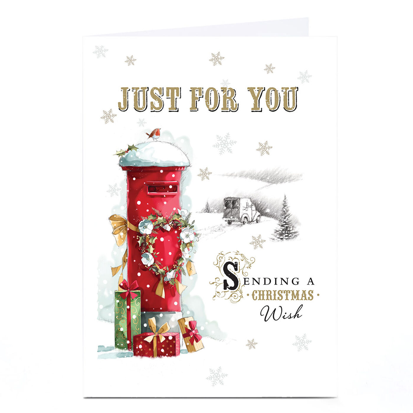 Buy Personalised Christmas Card - Snowy Post Box Christmas Wish for GBP ...
