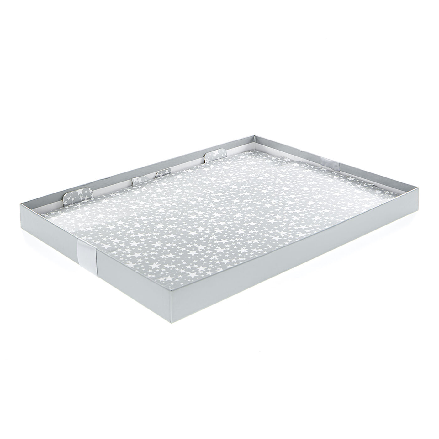 Buy Flat-Pack Crate Gift Box - Silver & White Stars for GBP 4.99 | Card ...