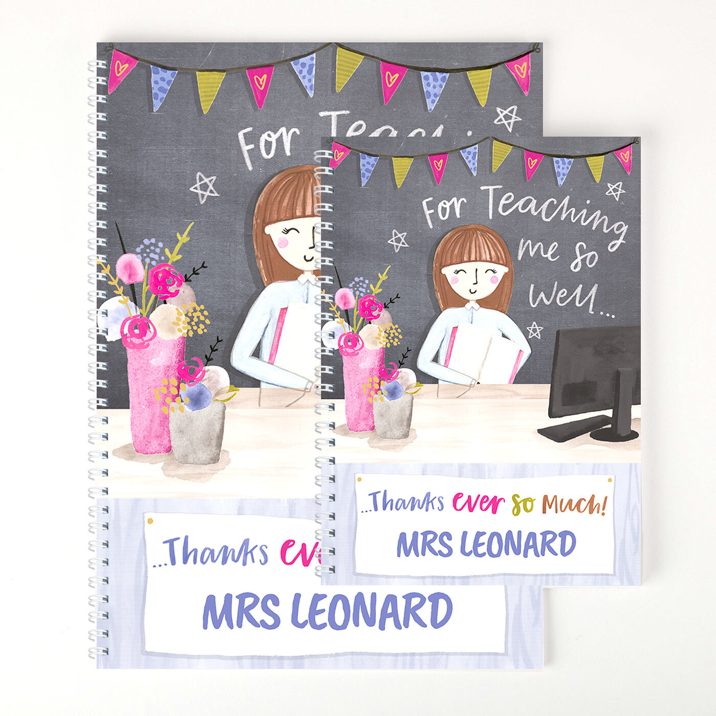 Buy Personalised Thank You Teacher Notebook - Teaching Me So Well for ...