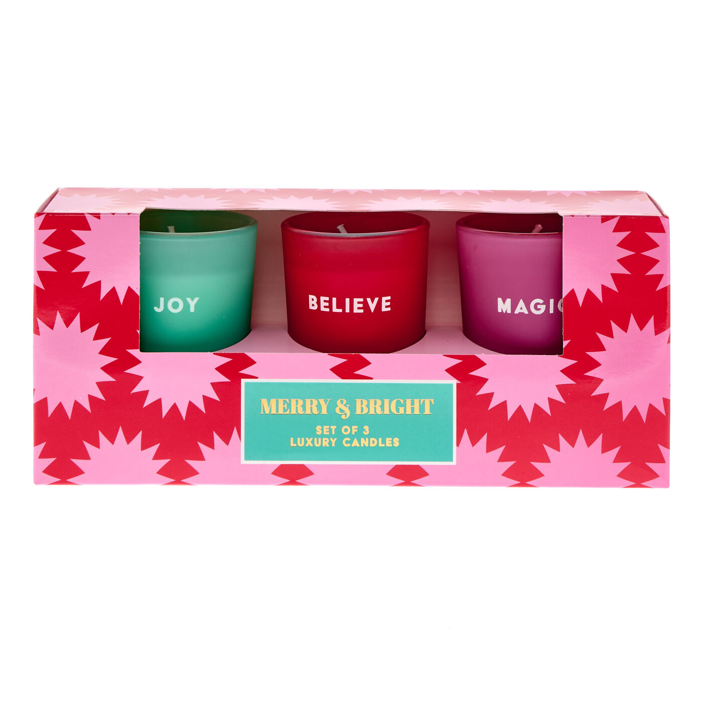 Buy Merry & Bright Set of 3 Luxury Candles for GBP 3.99 | Card Factory UK