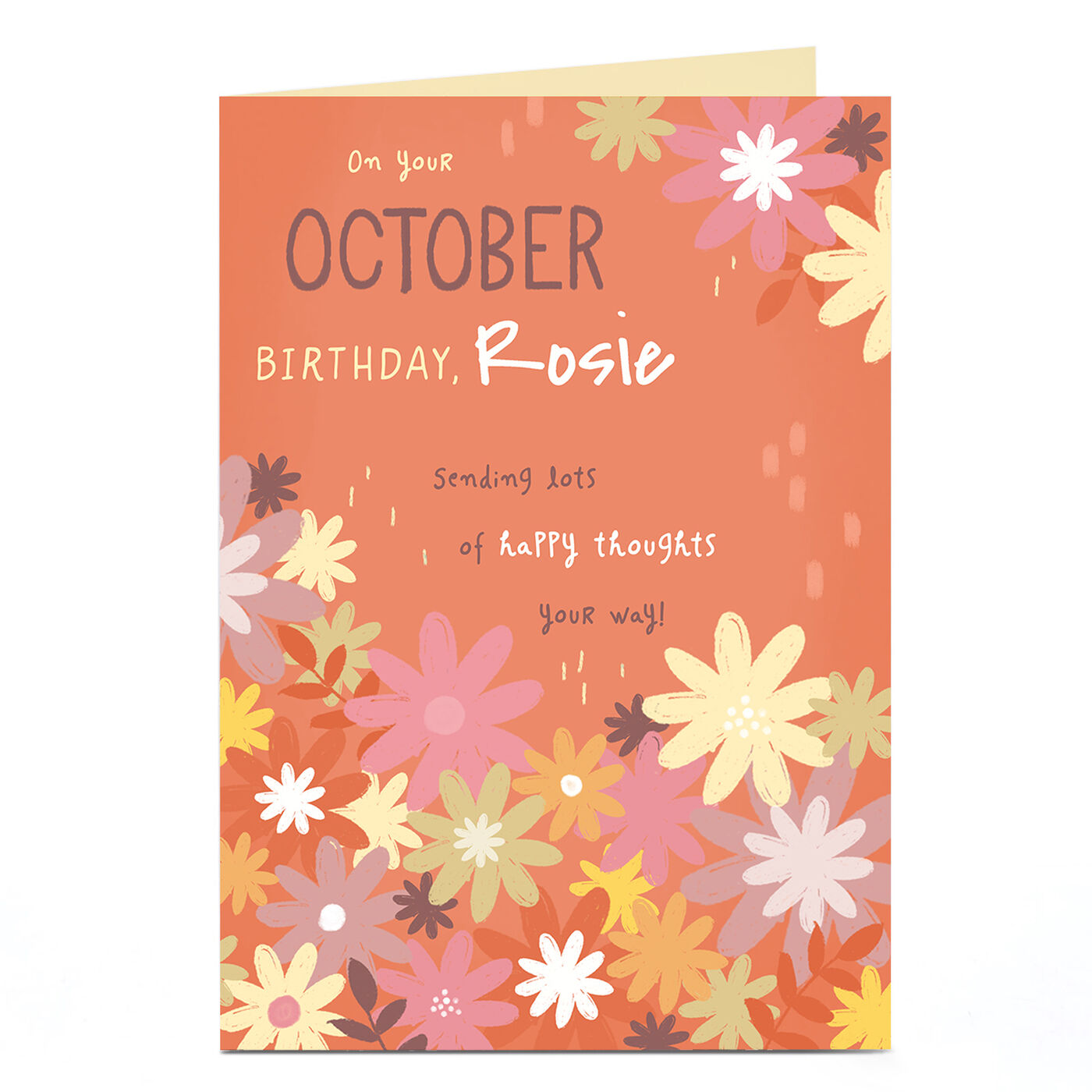 Buy Personalised Birthday Card - October Happy Thoughts for GBP 2.99 ...