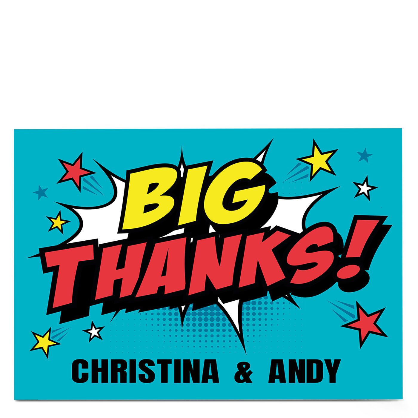 Buy Personalised Hello Munki Thank You Card - Comic Book for GBP 2.49 ...