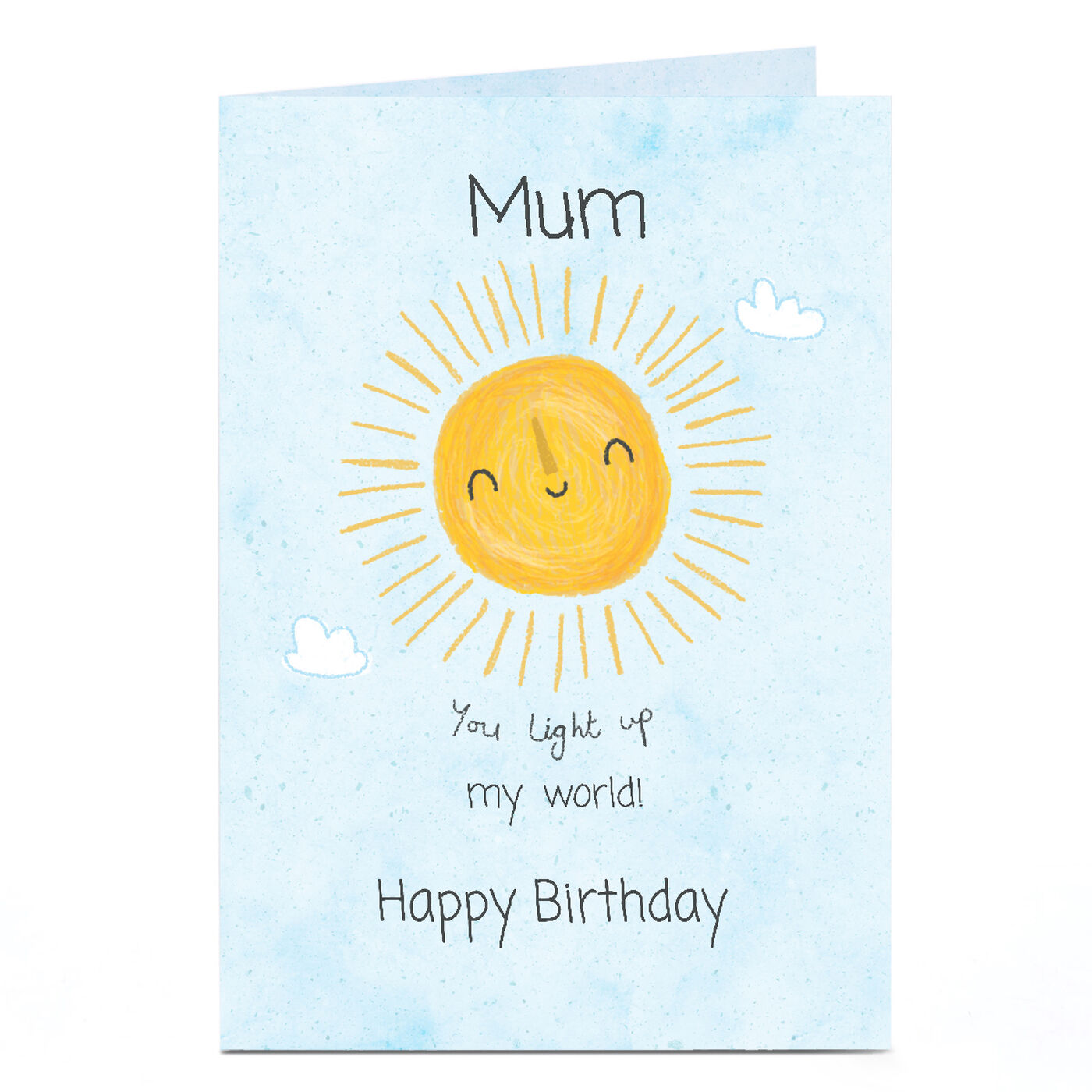 Buy Personalised Birthday Card - Sunshine You Light Up My World - Mum ...