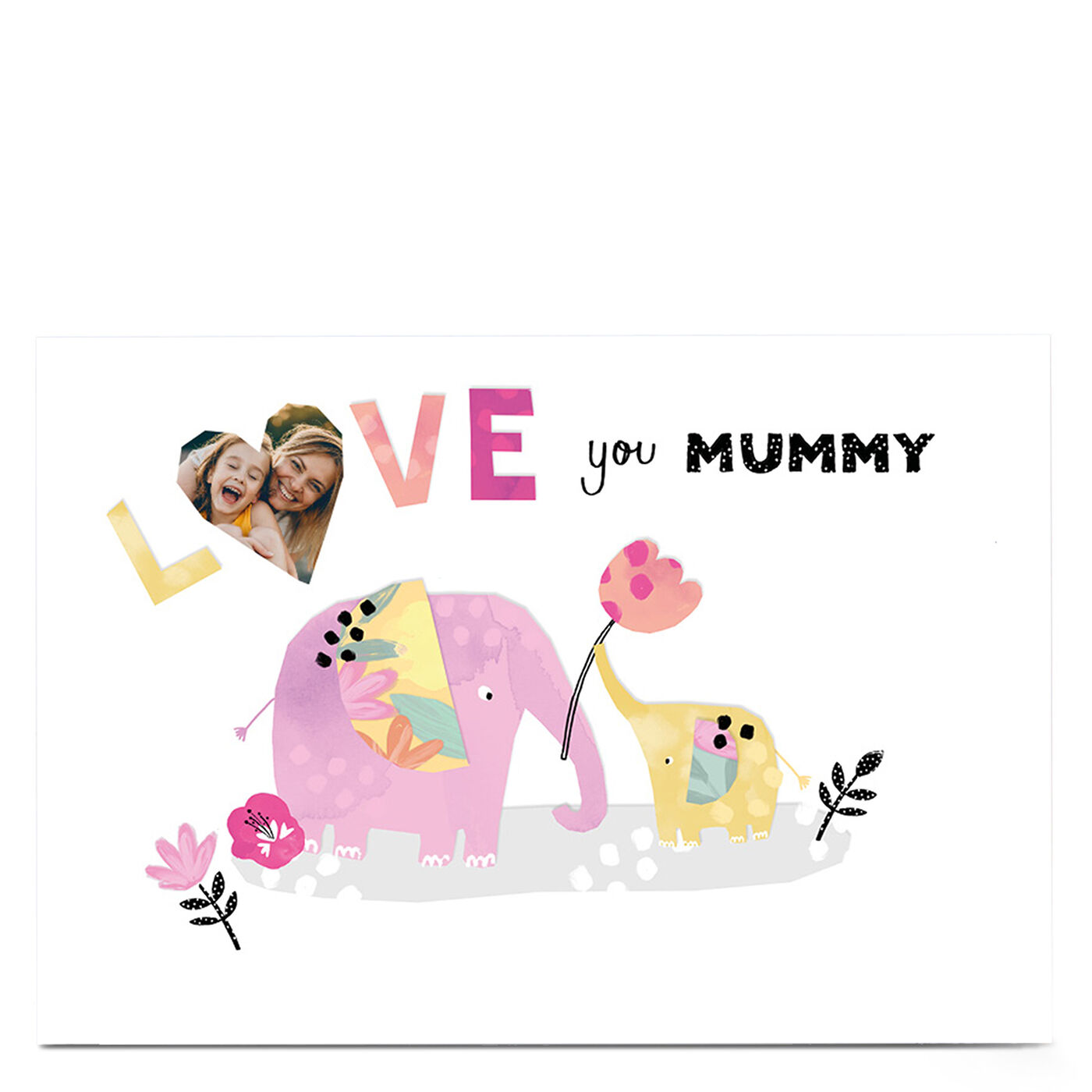 Buy Photo Kerry Spurling Mother's Day Card - Love you, Mummy Elephant ...