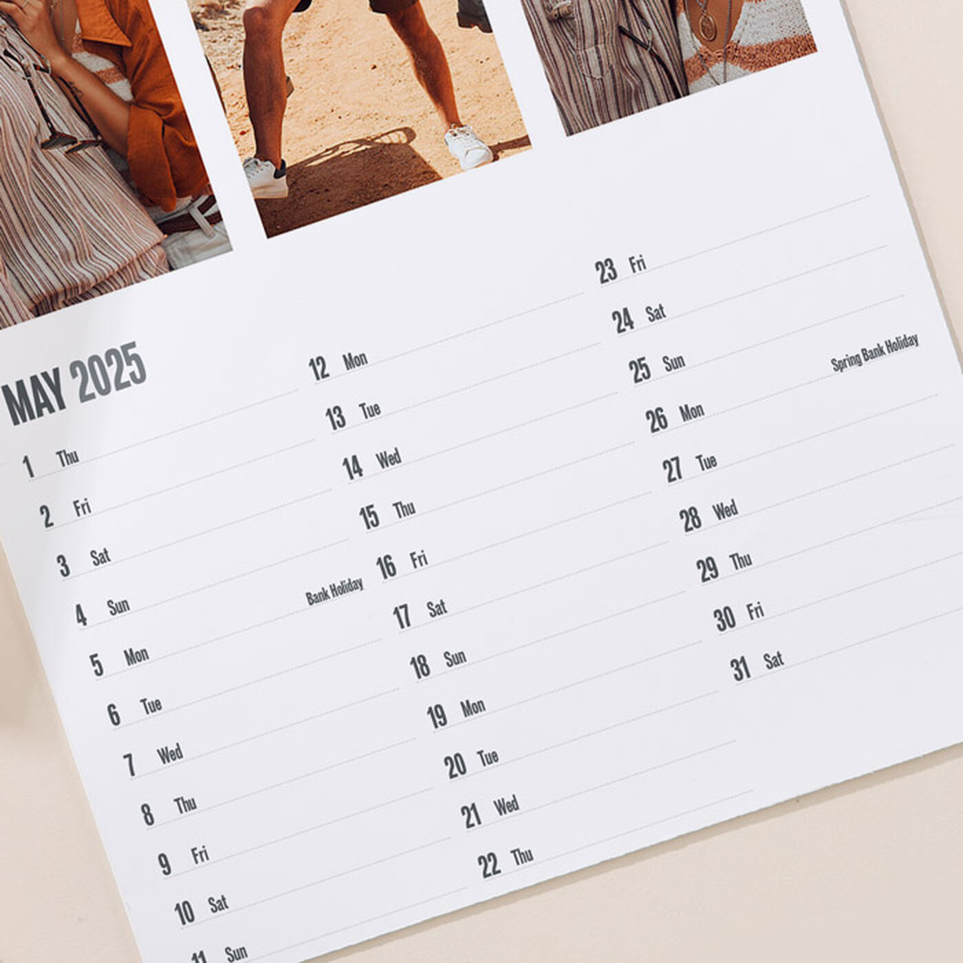 Buy Create Your Own Multi-Photo Upload Calendar - 3 Photos for GBP 9.99 ...