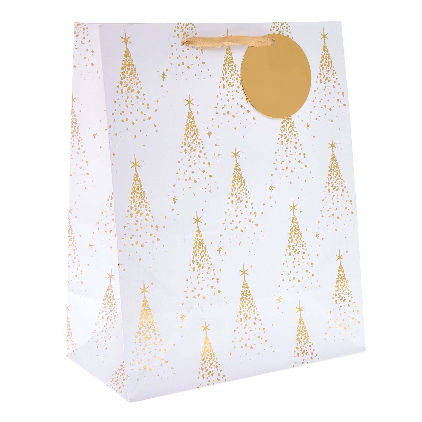 Buy Gold Trees Large Portrait Christmas Gift Bag for GBP 1.49 | Card ...