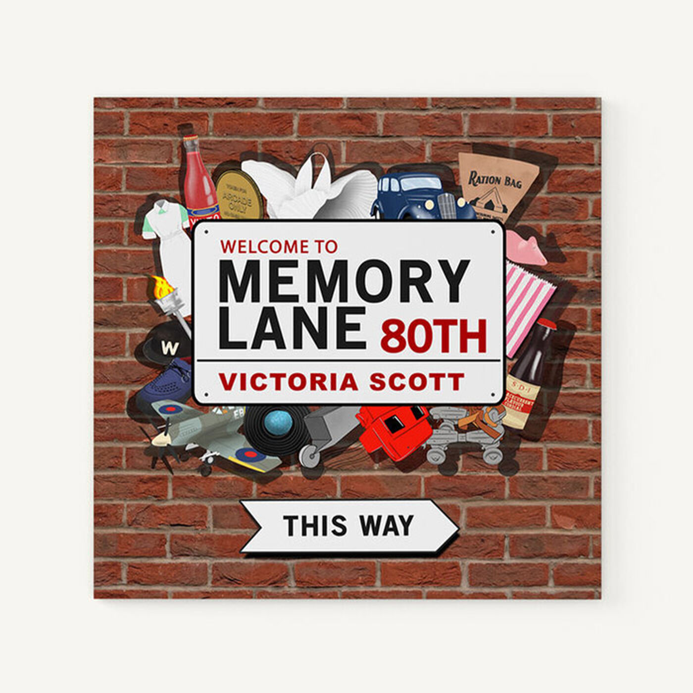 Buy Personalised Book - Memory Lane 80th Birthday for GBP 22.99 | Card ...