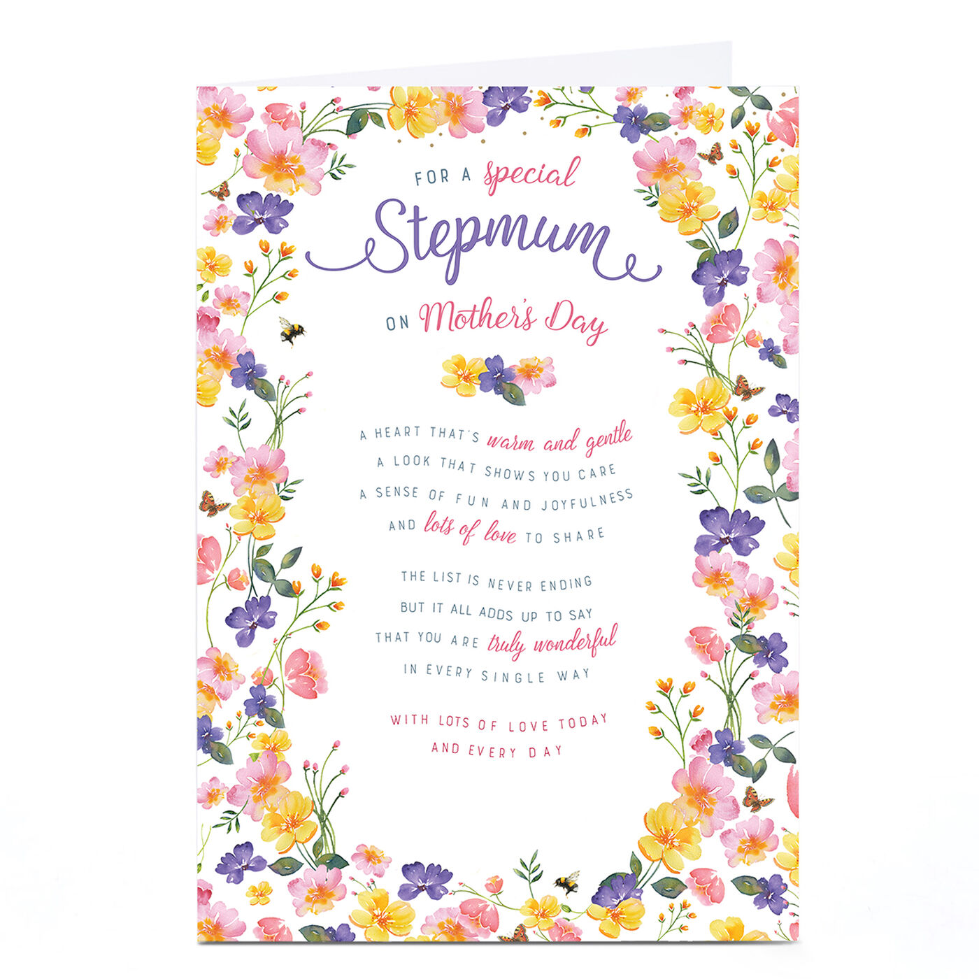 Buy Personalised Mother's Day Card - Special Stepmum Poem for GBP 1.99 ...