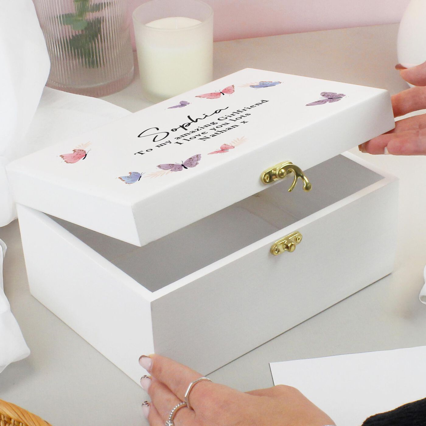 Buy Personalised Butterfly Wooden Keepsake Box for GBP 24.99 | Card ...