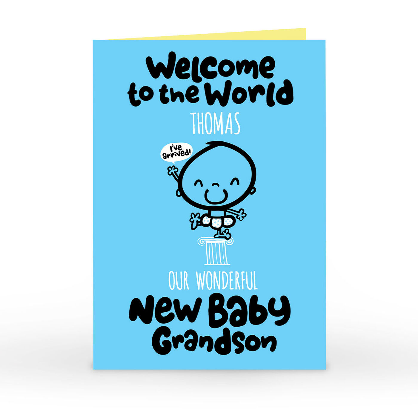 Buy Personalised Fruitloops New Baby Card - Grandson, Welcome To The ...