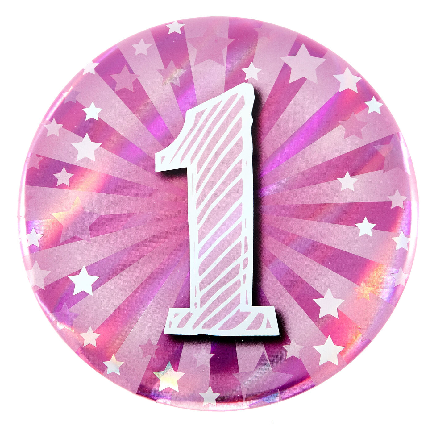 Buy Giant 1st Birthday Badge - Pink for GBP 0.99 | Card Factory UK