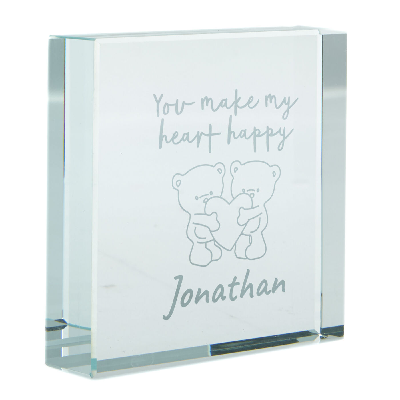 Buy Personalised Hugs Glass Token - Make My Heart Happy for GBP 14.99 ...