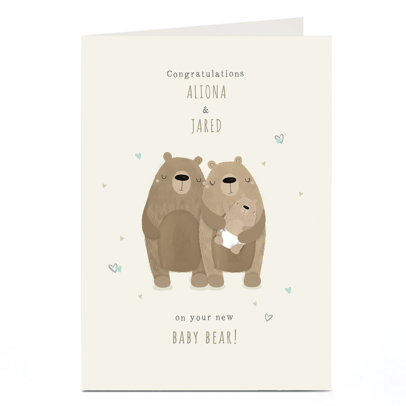 Buy Personalised New Baby Card - New Baby Bear for GBP 2.99 | Card ...