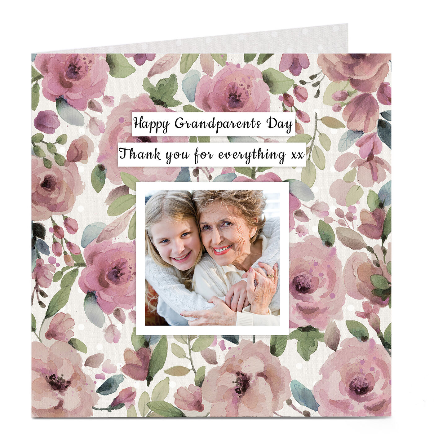 Buy Personalised Grandparents Day Card - Pink Floral for GBP 3.29 ...