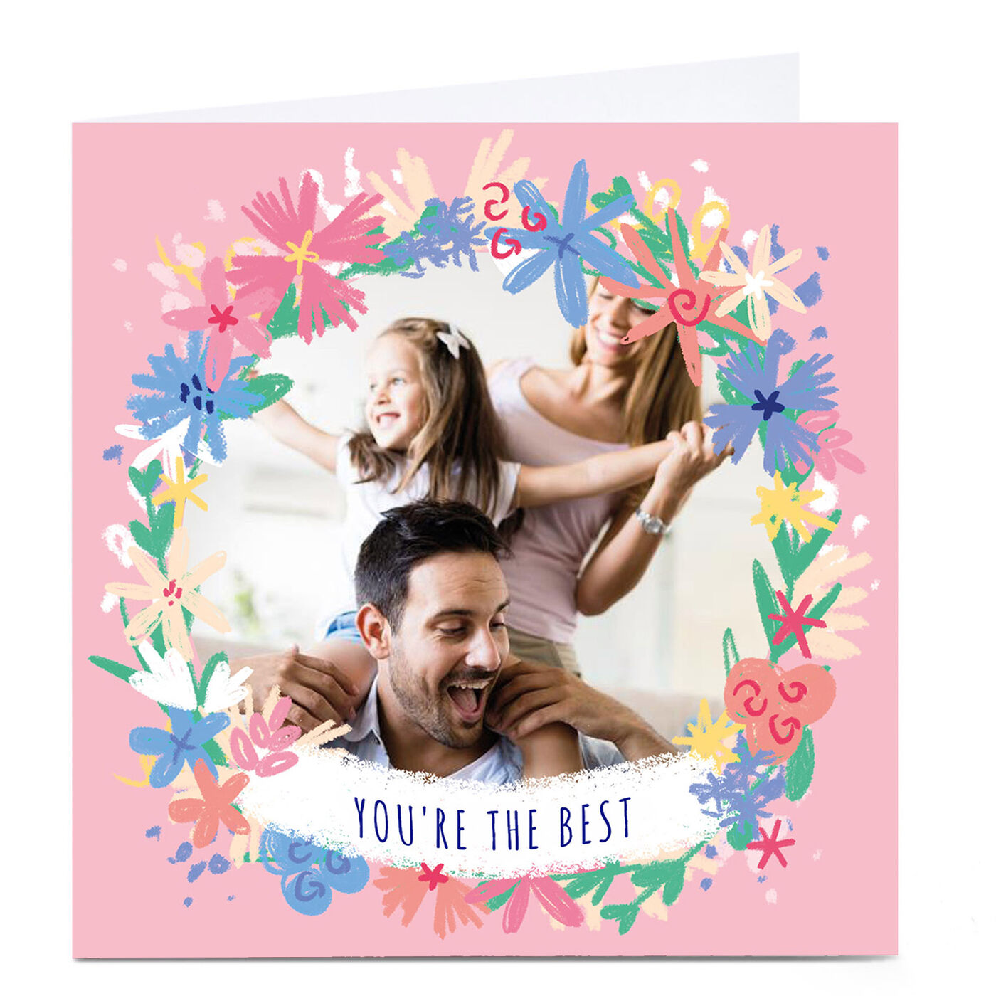 Buy Photo Little Mono Card - Floral Frame for GBP 2.99 | Card Factory UK